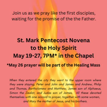 Pentecost Novena to the Holy Spirit - St. Mark Church - Catonsville, MD